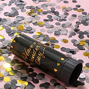 Confetti Poppers Party Cannon 8pcs Small Party Poppers Confetti Cannon for Wedding Birthday Graduation Baby Shower Anniversary Christmas New Year's Party Celebrations Supplies Paper Poppers for Kids