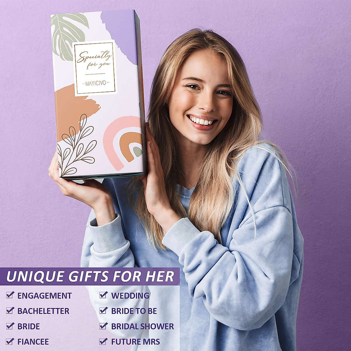 Engagement Gifts for Her Women, Bridal Shower Gifts for Bride to Be, Bachelorette Gifts for Bride Future Mrs, Fiance Gifts for Women, Newly Engaged Gifts Basket w/ 16Oz In My Engaged Era Can Glass Cup