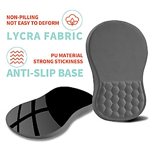 KUOSGM Ergonomic Mouse Pad Wrist Support with Memory Foam Massage Bulge, Carpal Tunnel Pain Relief Mousepad Wrist Rest for Mouse(12x8 inch, Grey)