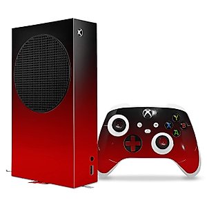 WraptorSkinz Skin Decal Vinyl Wrap compatible with the XBOX Series S Console and Controller Smooth Fades Red Black (GAMING CONSOLE NOT INCLUDED)