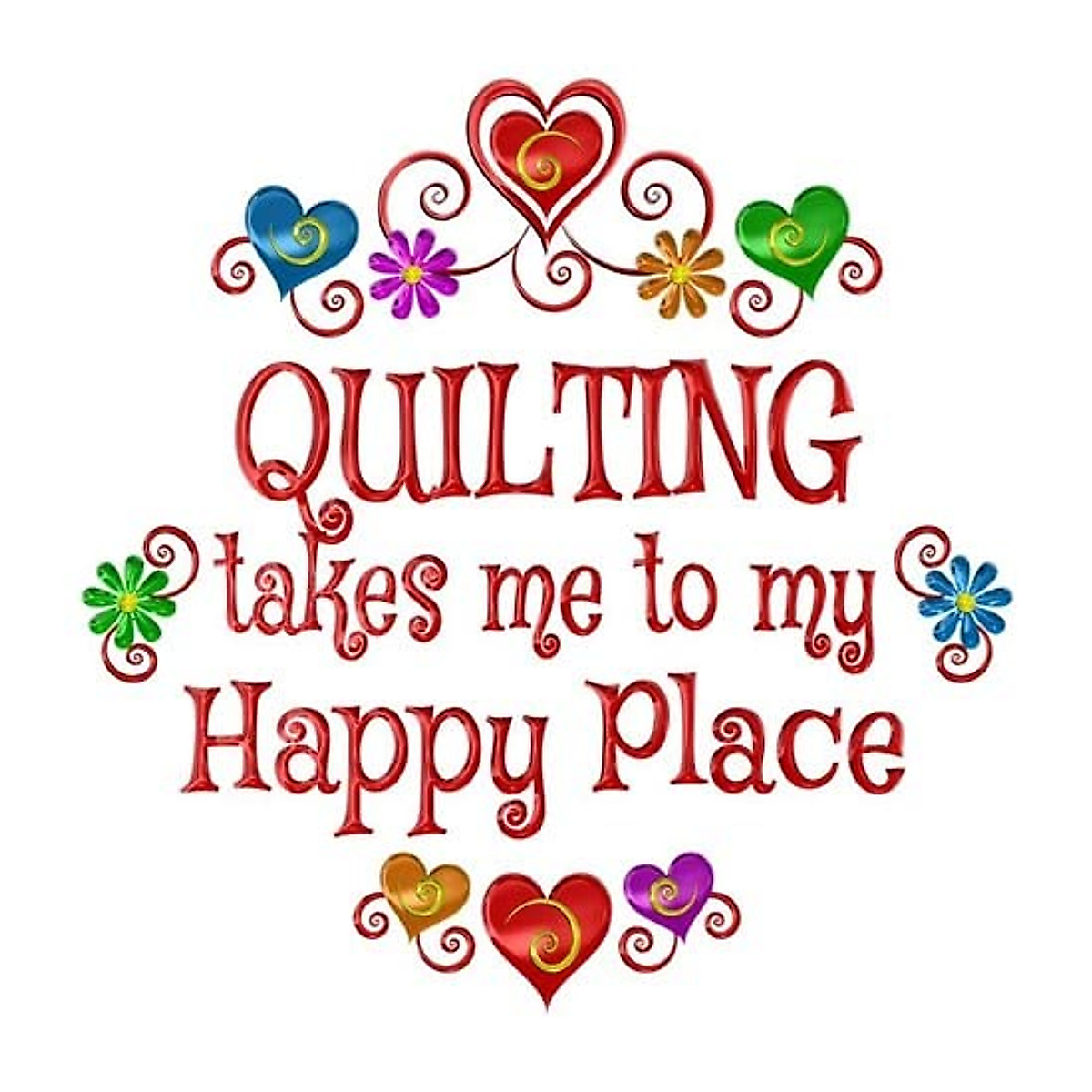 CafePress Quilting Happy Place Mug Ceramic Coffee Mug, Tea Cup 11 oz