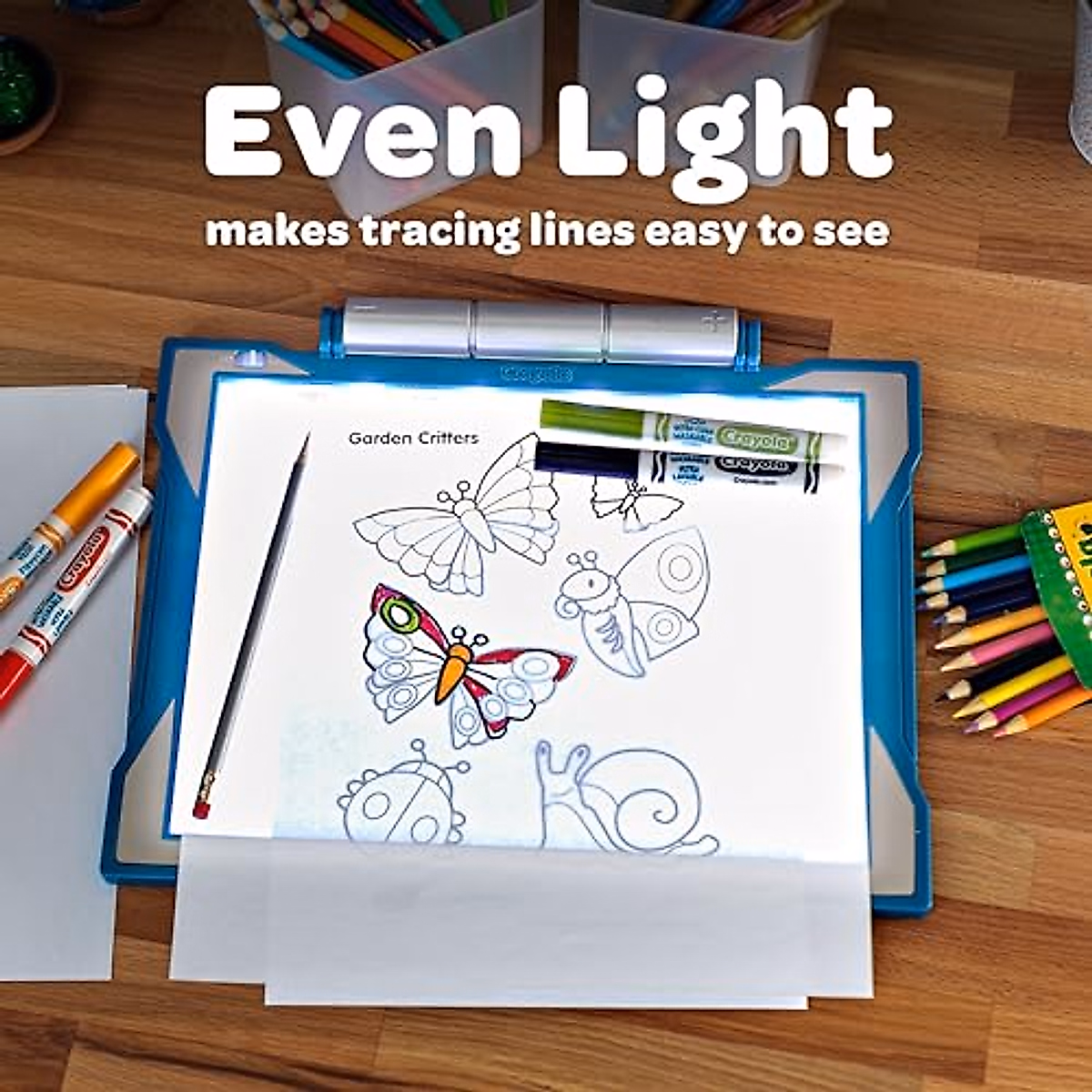 Crayola Light Up Tracing Pad - Blue, Tracing Light Box for Kids, Drawing Pad, Toys for Kids, Gift for Boys & Girls, Ages 6, 7, 8