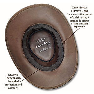 Oztrala Jacaru Hat Suede Leather Cowboy Men's Womens Childrens Kids Australian Outback Western Aussie WS 1007 US