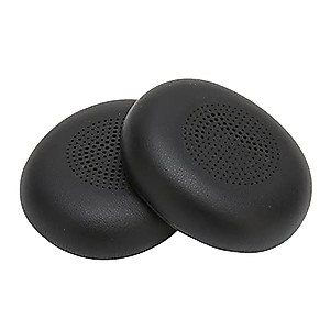 Headphone Earpads, Professional Headset Protein Leather Ear Pad Cushions Replacement for Jabra ELITE 45h, for Evolve2 65 MS UC(Black)