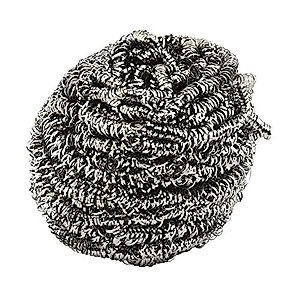 Prime-Line MP46550 Scrubbing Pad, Stainless Steel Construction, Reusable, Heavy-Duty, (single pack)
