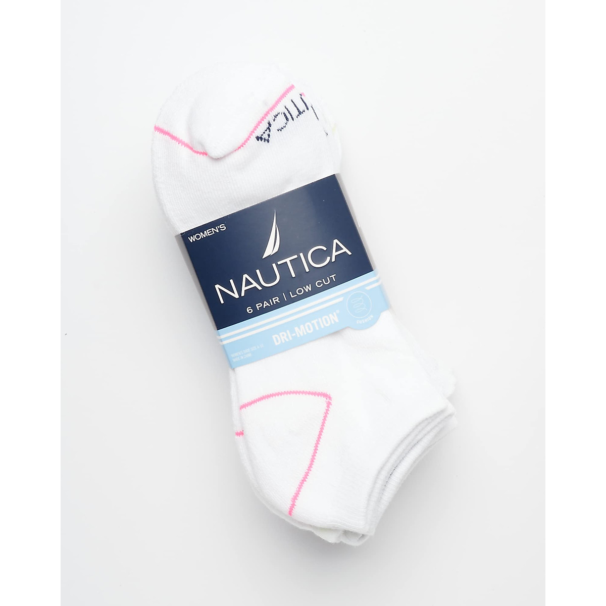 Nautica Women's Socks - Athletic Cushion Low Cut Socks (6 Pack), Size 4-10, Bright Assortment