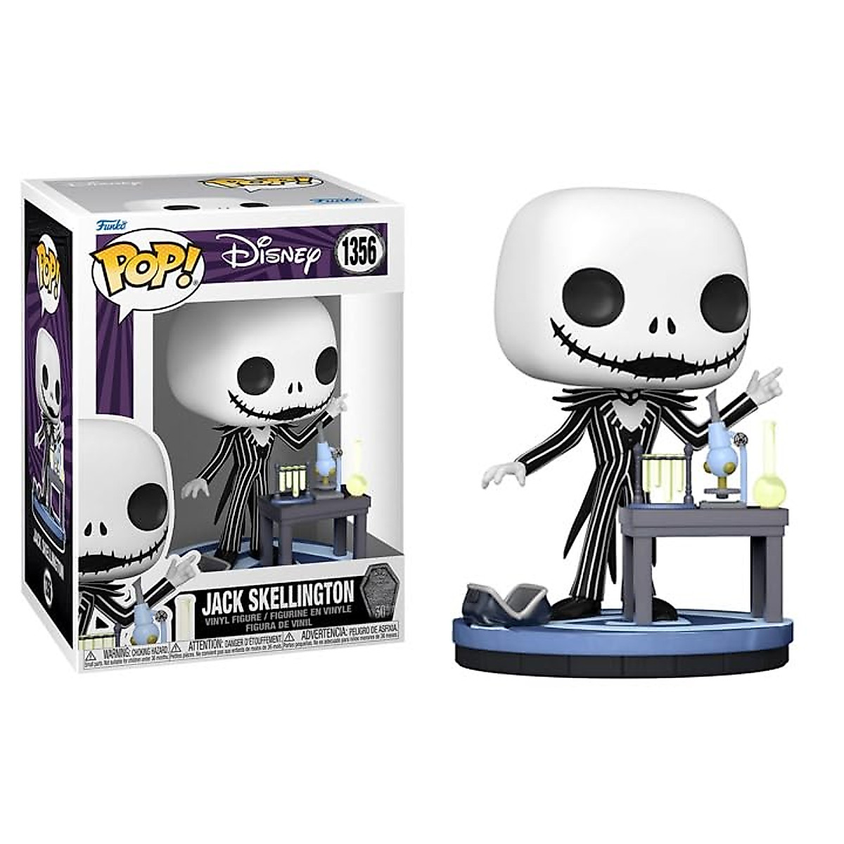 POP Disney: The Nightmare Before Christmas 30th Anniversary - Jack Skellington Lab Funko Vinyl Figure (Bundled with Compatible Box Protector Case) Multicolored 3.75 inches