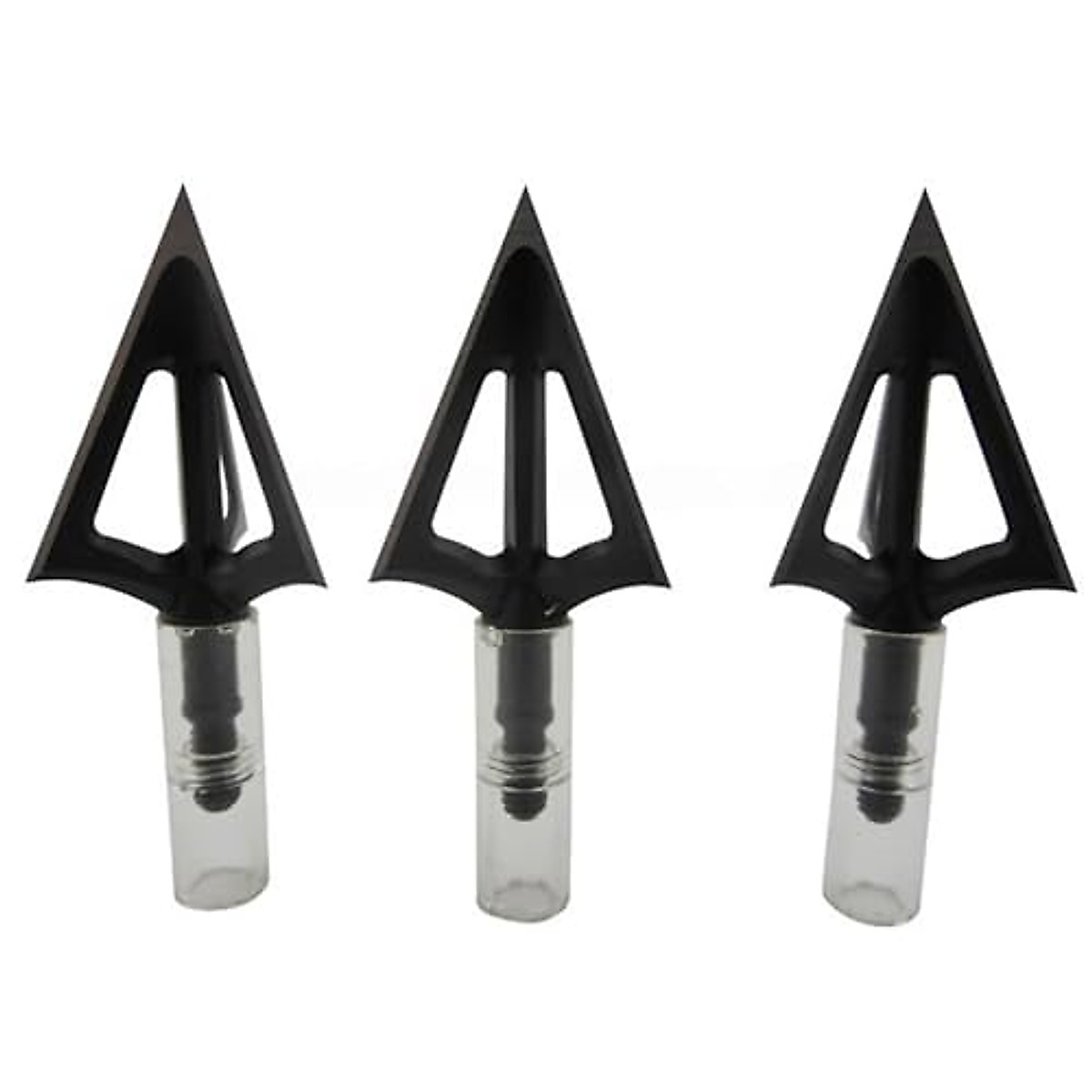 G5 Montec CS Archery Hunting Durable Sharp Fixed Blades Carbon Steel 100 Grain 1 1/16" Cutting Diameter Screw-In Broadheads for Bow Arrows - Pack of 3