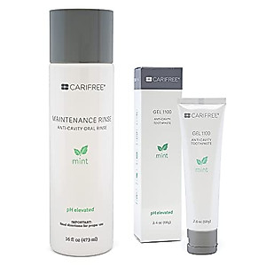 CariFree Maintenance & Prevention Kit, Mint | Anti-Cavity Fluoride Toothpaste & Mouthwash | Freshens Breath and Moistens Mouth | Dentist Recommended for Oral Care (Mint, 1-Month Kit)