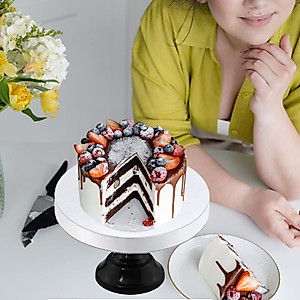 Distlety Cake Boards Drum Round 6 Pack, 1/2" Thick 12 inch Cake Drum, Cake Decorating Supplies White Smooth Edge for Multi-tier Birthday Wedding Party Cake drum board