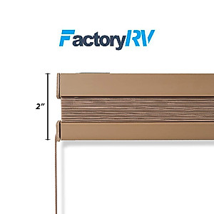 Camper Comfort Cappuccino RV Pleated Shades | Camper Blinds | RV Privacy Blinds | RV Solar Shade| Motor-Coach Shade (50" X 24")