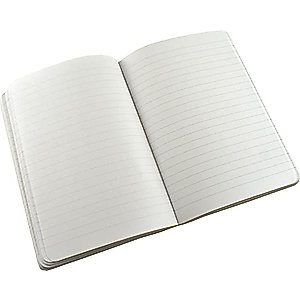 Zequenz Classic 360 Signature Series, Size: Medium, Color: Black, Paper: Ruled, Soft Cover Notebook, Soft Bound Journal, 4.9" x 7", 200 sheets / 400 pages, Ruled, Lined paper