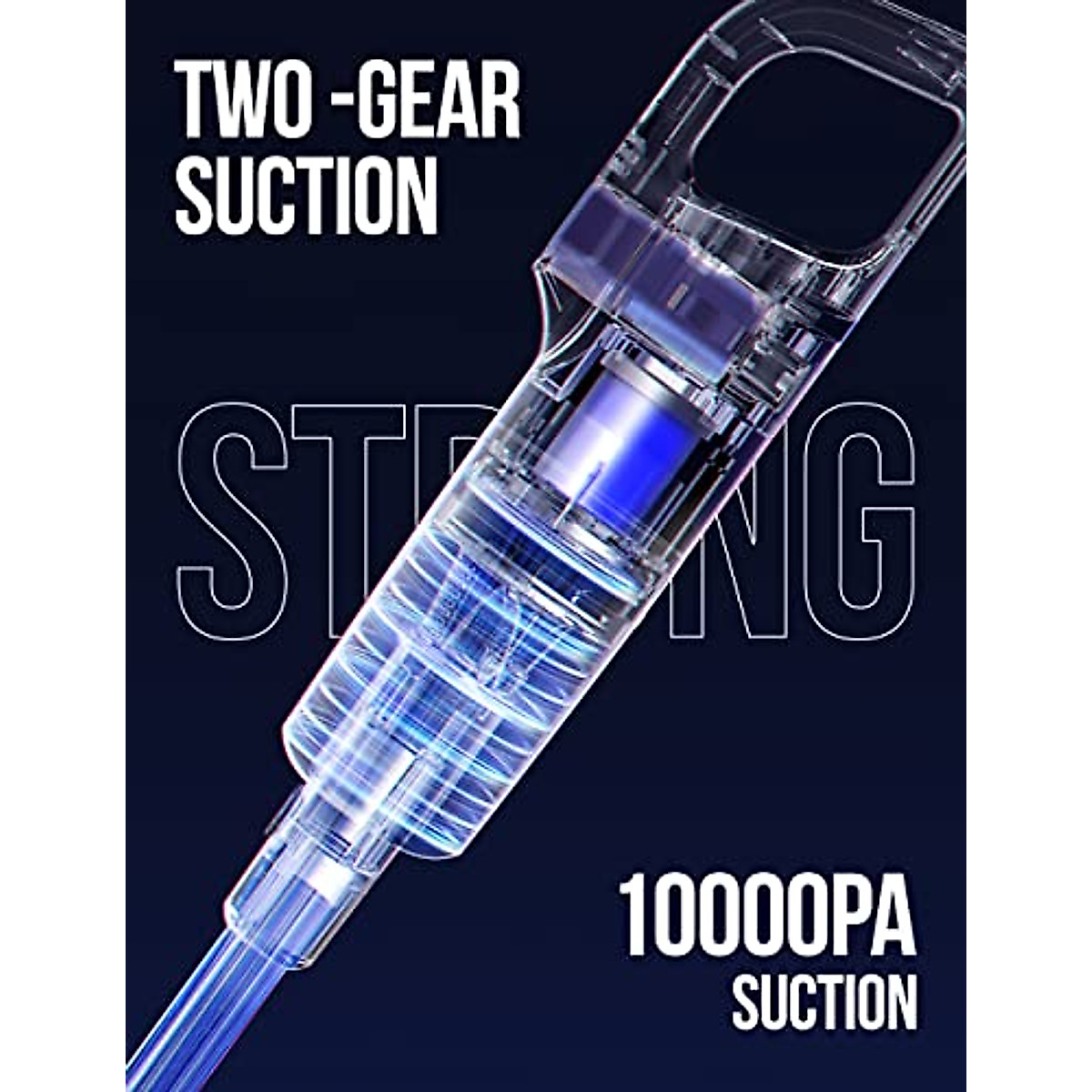 LiTHELi Cordless Vacuum Cleaner, 10000Pa/6000Pa Stick Vacuum with Mop Pad, Brushless Motor for Hard Floor, with 2 * 4Ah Swappable Battery