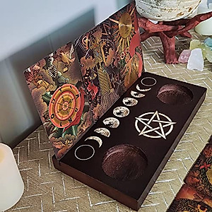 Tarot Card Holder Stand for the 3-Card Reading Tarot Card Stand Display Daily Oracle Card Stand Altar & Witchcraft Supplies Moon Phase Altar Decor Witchy Gifts for Tarot Lovers Tarot Beginners.