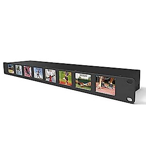 LILLIPUT RM-0208S 8×2" 1RU Rackmount Monitors with SDI Equalization and re-clocking 8×3G-SDI in & 8×3G-SDI loopout