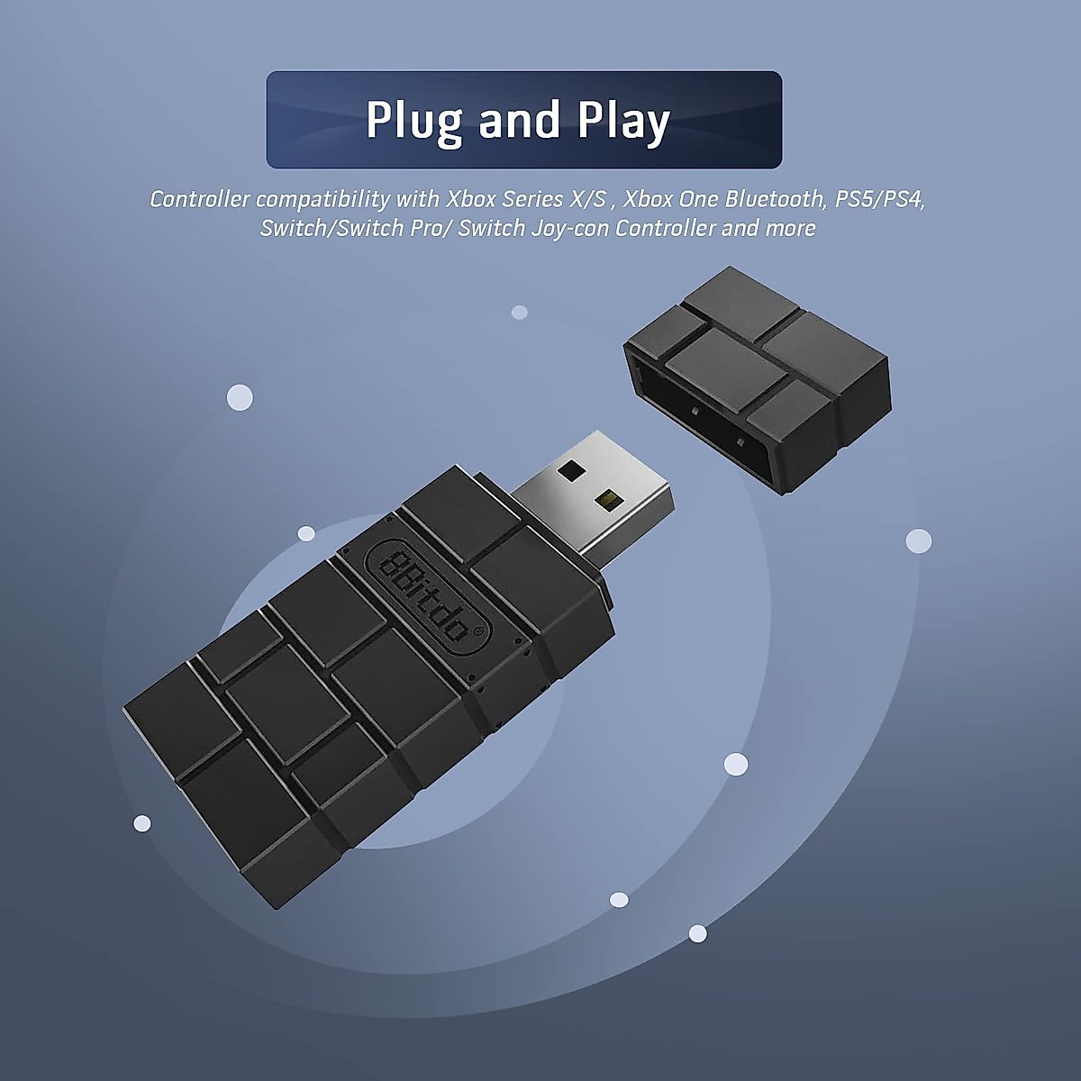 Nargos 8BitDo Zero 2 Mini Game Controller and 8BitDo Wireless Adapter 2