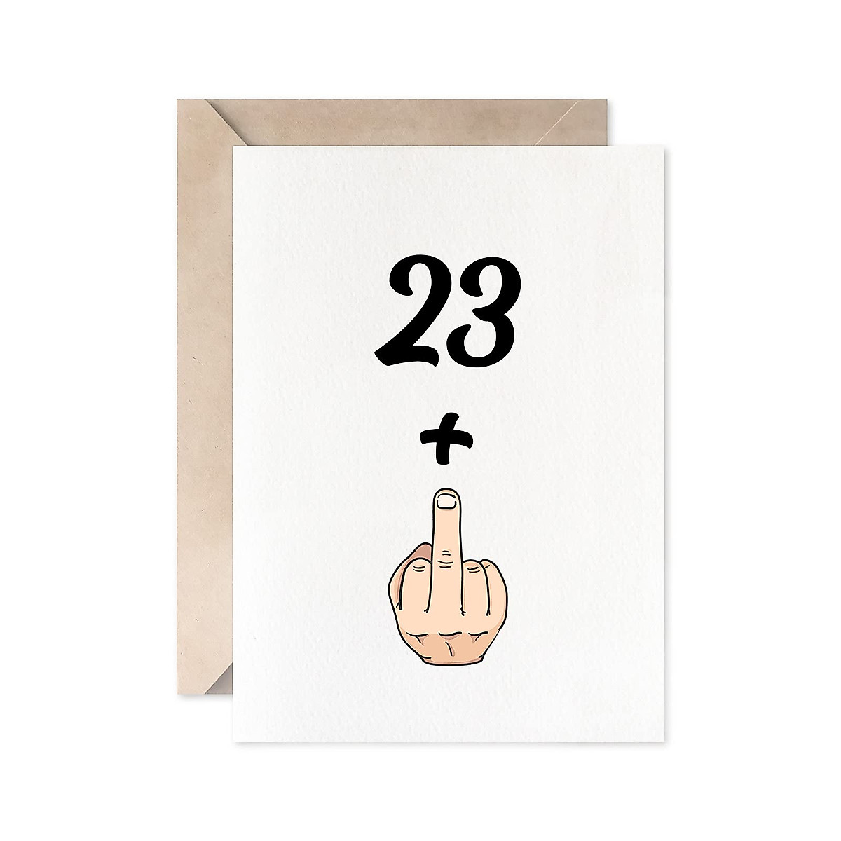 MAGJUCHE Funny 24th Birthday Card, 23+1 women Or Men Sweet 24 Years Old Birthday Gift Joke Card