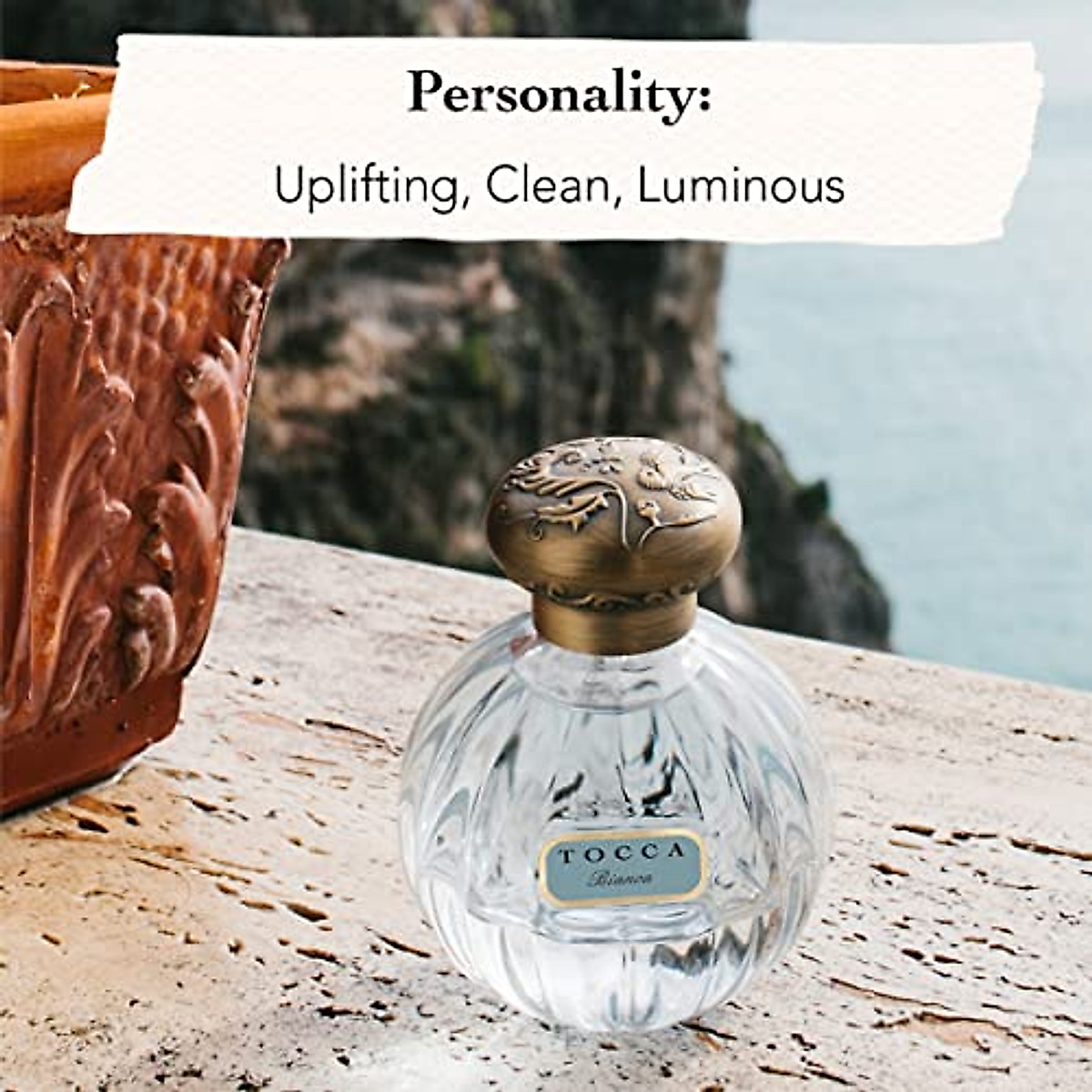 Tocca Eau de Parfum, Bianca: Fresh Floral, Rose, Lemon, Green Tea, Hand-Finished Bottle (20 ml)