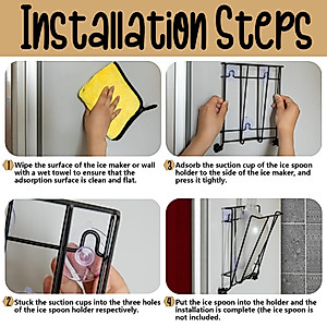 codree 9x6.7 Inch Large Ice Scoop Holder Heavy Duty-Foldable Stainless Steel Ice Scoop Holder for Counter Top Ice Maker Freezer Refrigerator Kitchen Bar Party Event, Dishwasher Safe(L)