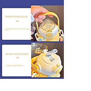 Stainless Steel Water Bottles for School BPA Free Insulated Water Bottle with Straw And Lid (Pink)