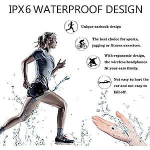Wireless Earbuds Bluetooth 5.0 Headphones with 30h Cycle Playtime Built-in, IPX6 Waterproof In-ear Fast Charging Case Bluetooth Headphones Stereo Earphone Cordless Sport Headsets with Microphone