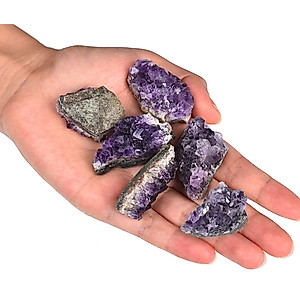 JIC Gem 1.1 LB Amethyst Clusters Natural Raw Amethyst Geode Rock Crystal Healing Stones Witchcraft Gemstone Specimen