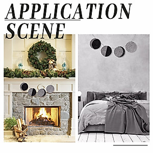 WEBEEDY Felt Moon Phase Banner Kit Phases of The Moon Sewing Kit Moon Phase Wall Hanging Moon Craft Set DIY Moon Wall Decor Art