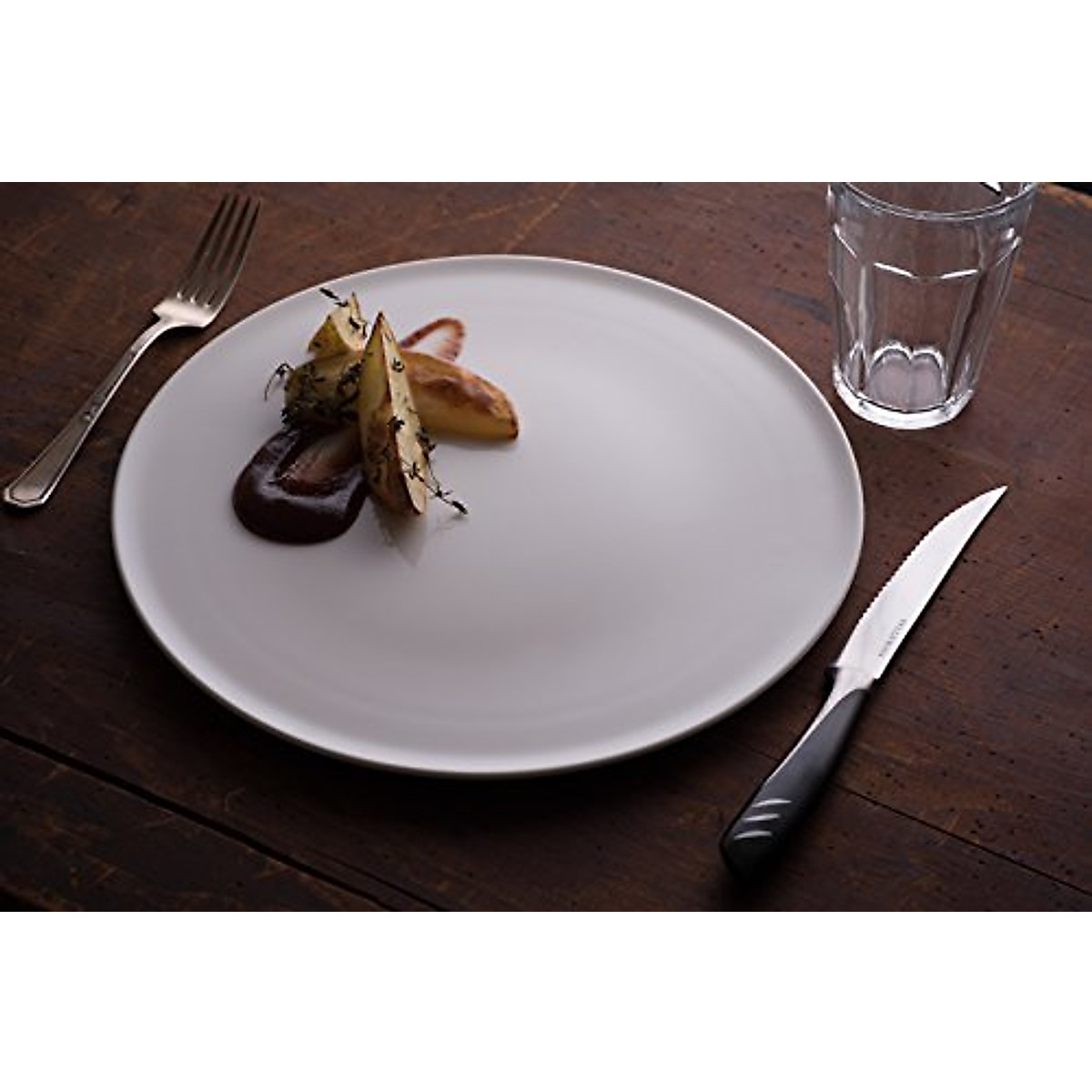 Bellemain Serrated Steak Knife Set | Serrated Knife Set, Black Steak Knives, Dinner Knives | Meat Cutter Knife Set, Sharp Knife for Cutting Meat | Serrated Steak Knives Set of 8