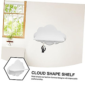 ARTIBETTER 1pc Shelf Blush Decor Wood Storage Shelves White Storage Shelves Wall Cloud Shelf for Nursery Floating Shelves Wooden White Storage Shelf Wall Mounted Shelves Finishing Shelf Fold