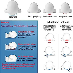 Avamake Вaby Pillow for Sleeping - Pillow with Prevent Flat Head Syndrome, for Head Neck Support Soft and Comfortable, Вaby Head Pillow, Includes Pillowcase and Nursing Pillow (Grey)