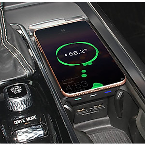 AutoQi Car Wireless Charger for 2016 2017 2018 2019 2020 2021 2022 2023 Volvo XC90 XC60 S90 S60 V90 V60, Center Consle Wireless Cell Phone Qi Charging Station Pad fits Volvo Interior Accessories