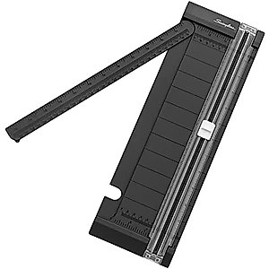 Swingline Paper Cutter for Scrapbooking, 12 Inch, Titanium Manual Paper Trimmer & Slicer with Security Safeguard & Side Ruler, Portable Straight Edge Cutter for Large & Small Craft, Photo & Card