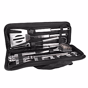 Grill Set, BBQ Grill Tools Set Fine Crafted Spatula 20pcs for Outdoor for Travel