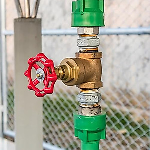 Jaczora 4PCS Red Outdoor Faucet Wheel Handle, Cast Steel Faucet Round Wheel Handle Rustproof Valve Replacement Parts for Garden Spigot