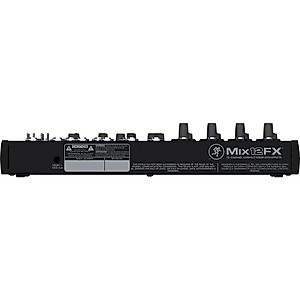 Mackie Mix12FX 12-Channel Compact Effects Mixer Bundle with 2x Mophead 10-Foot TRS Cable, 2x 10-Foot XLR Cable, 3-Foot 1/4" to 3.5mm TS Cable, 1/4" to 3.5mm Adapter, 4x Cable Ties, Microfiber Cloth