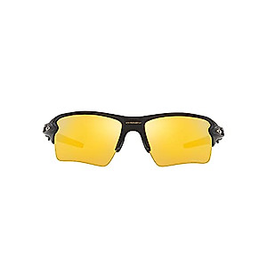 Oakley Men's OO9188 Flak 2.0 XL Rectangular Sunglasses, Matte Black/24K Polarized, 59 mm