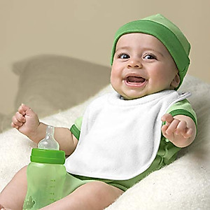 green sprouts Unisex Baby Stay-dry Milk-catcher (3 Pack) Adjustable Bib, Blueberry