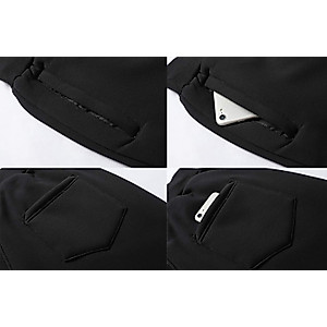 FASKUNOIE Men's Thermal Fleece Pants Sherpa Lined Winter Casual Lounge Sports Yoga Workout Fitness Sweats Pants Khaki