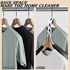 50 Pcs Clothes Hanger Connector Hooks Cascading Clothes Hanger Hooks Plastic Space Saving Hanger Extender Multi-Layer Cabinet Clothes Connection for Dorm Room Closet Storage Organizer Rack Pants