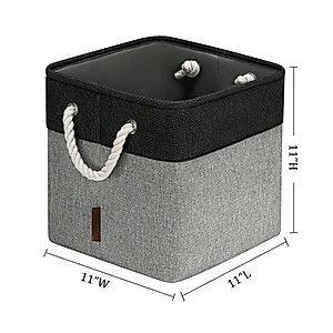 KITCSTI Storage Basket for Organizing, Large Fabric Foldable Organizer Bins with Handle for Shelves Toys Closet Clothes and Sundries, Cube