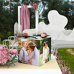 LATTYSY Card Box Holder, Elegant White Card Box for Weddings, Baby Shower, Birthday and Graduation Party Decorations