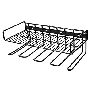 Levemolo Tool Storage Box Organizer for Tool Wire Management Rack Power Tool Organizer Storage Shelf for House Corner Tool Storage Rack Multifunctional Tool Storage Rack Tools Black Iron