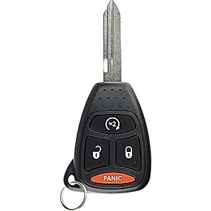 KeylessOption Keyless Remote Start Fob Uncut Car Ignition Key for Dodge Dakota, Ram, Durango, KOBDT04A, OHT692714AA