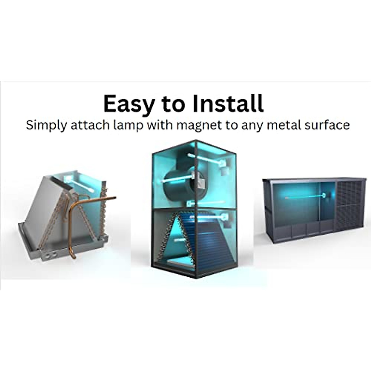 120V UV Lamp for HVAC Coil Systems (up to 5 tons) with 14″ 14W Ultraviolet Bulb