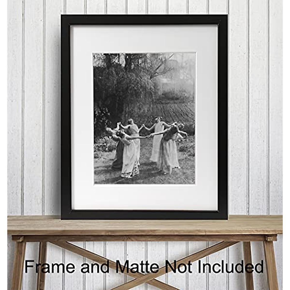 Witchy Pagan Wall Art & Decor - LARGE 11x14 - Witch Coven - Wiccan Wicca Decor - Gift for Witchcraft and Black Magic Fans - Gothic Pagan Wall Art - Goth Room Decor - Creepy Scary Vintage Picture Photo