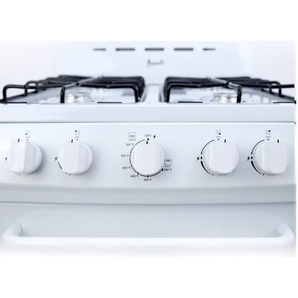 Avanti GRO24P0W Gas Range Oven Compact Freestanding Design, 2.6-Cu.Ft. Capacity 4 Sealed Burners with Electronic Ignition, Includes Broiler Storage Drawer and Accessories, 24-Inch, White