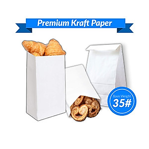 Reli. White Paper Bags | 500 Count | Paper Lunch Bags Ideal for Small Lunches and Crafts | Perfect for Sandwiches and Snacks