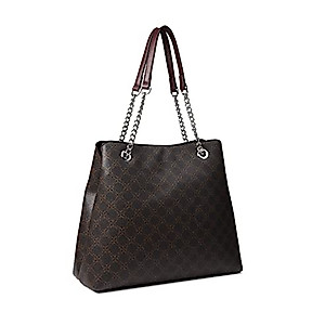 Nine West Canbury Carryall Brown Logo Multi One Size