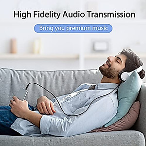 PVJALI Headphone Extension Cable(4Ft/1.2M), 3.5mm Audio Cable Male to Female, 4 Pole Hi-Fi Stereo Sound AUX Cord Extender for All 3.5 mm Enabled Devices (2 Pack - Nylon Braided Black)