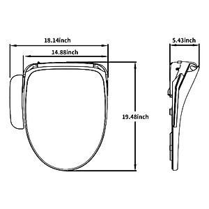2023 Design Smart Toilet Bidet Luxury Seat Elongated for Bathroom Toilet Bowls, Toilet Seats, Unlimited Warm Water, Fashionable and slim design